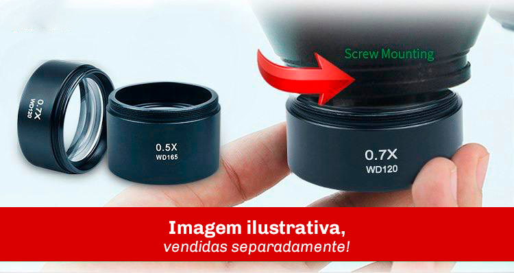 Lente M-21 0.5x para Microscópio - WD165 Relife - Griffin - PY