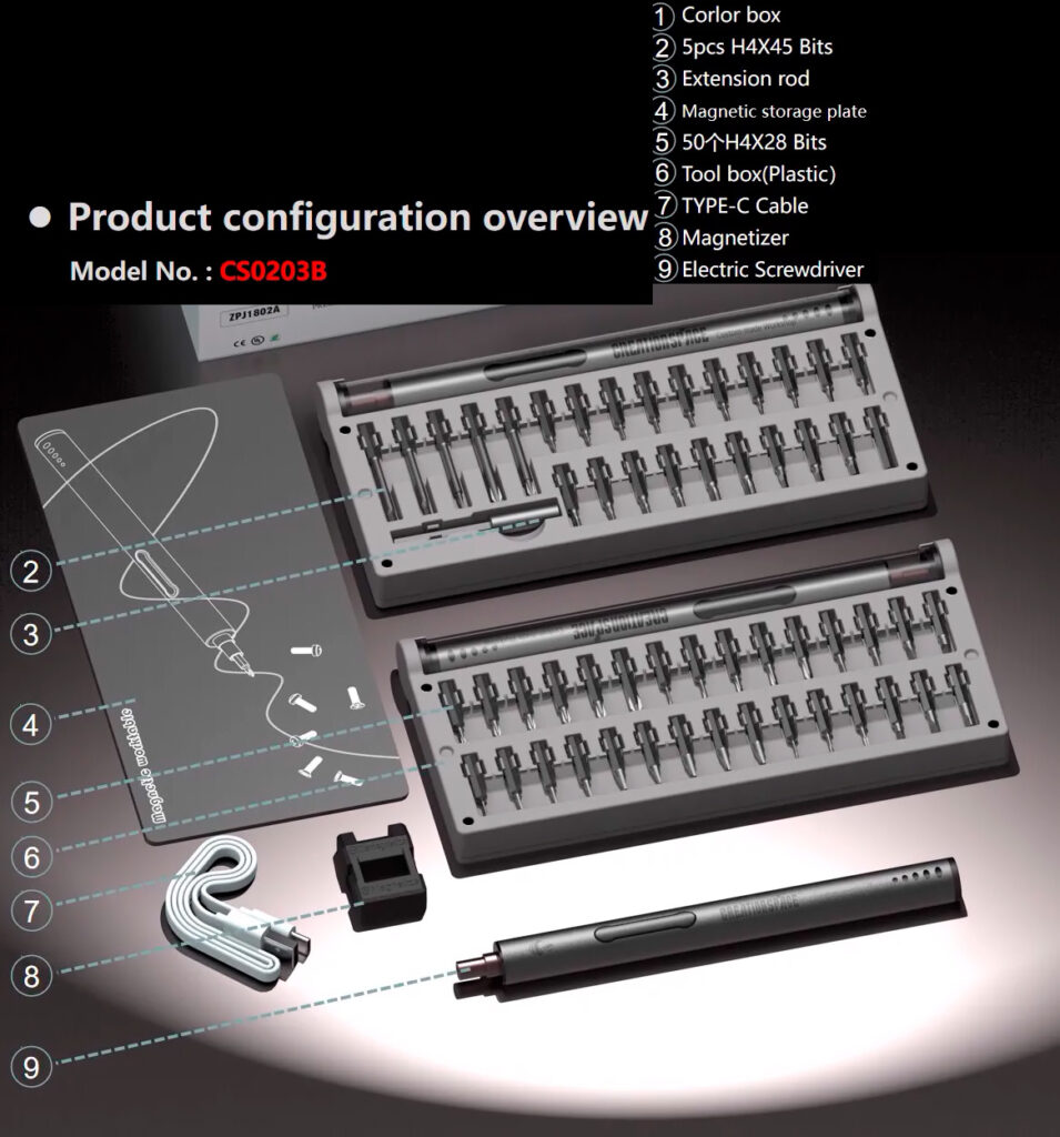 Parafusadeira Elétrica CS0203B - 59 em 1 - Griffin - PY