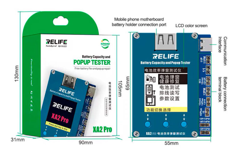 XA2-Pro Testador Pop-Up iPhone 11 ao 15 Pro Max - Relife - Griffin - PY